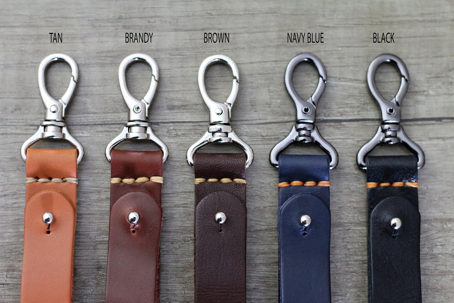 Leather Keychain, Keyring Leather Personalized Keyholder Belt Loop Key ...