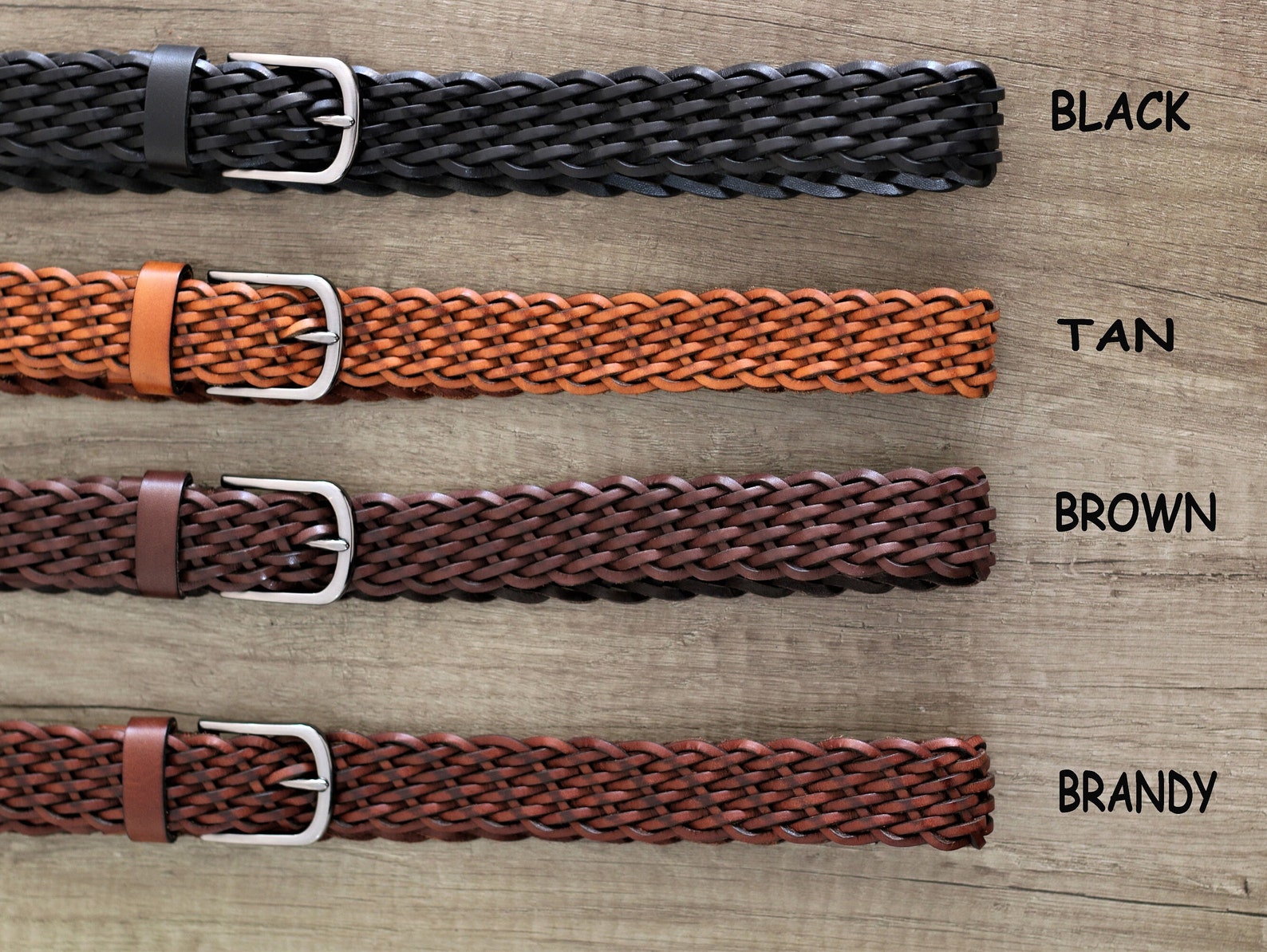 Best Leather Braided Belt, Women's Genuine Braid Belt, Personalize for ...