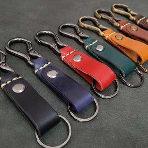 Leather Keychain Hanger Belt Loop Key Chain Belt Lanyard Keychain ...