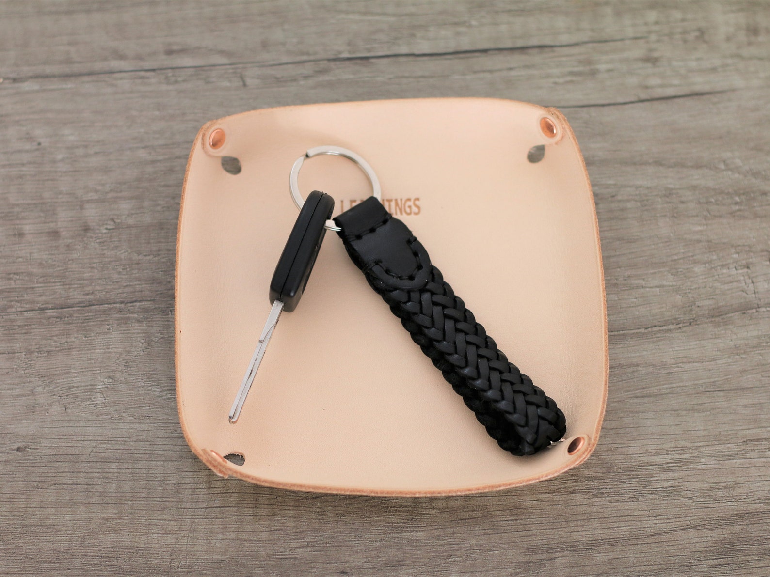 Personalized Leather Braid Keychain Custom Braided Key Fob - Etsy