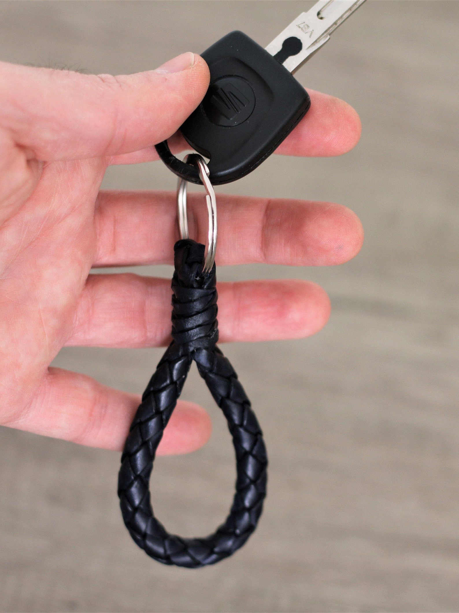 Personalized Gift Braid Keychain Customizable Leather Hand | Etsy