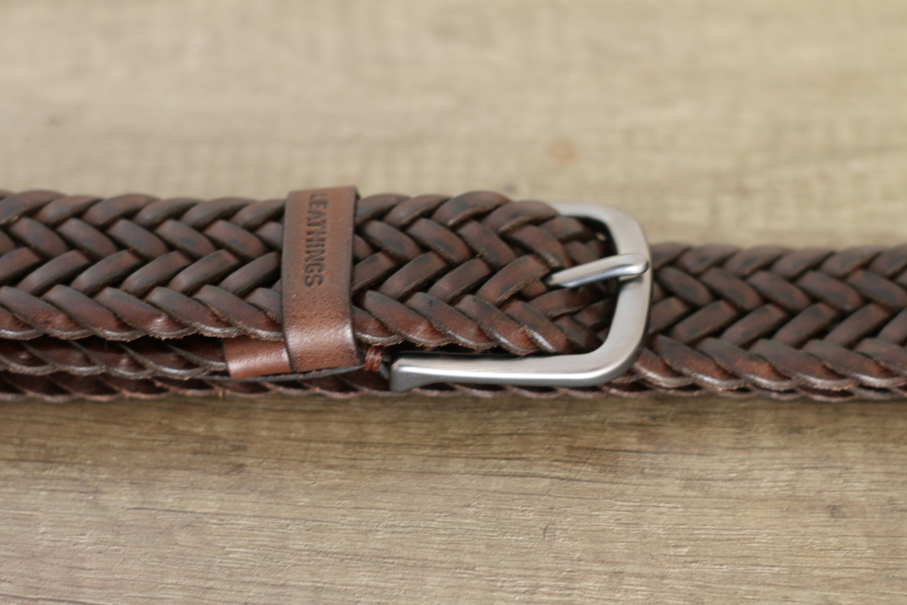 Braid Leather Belt Handcrafted Full Grain Brown Braided Belts Elegant ...