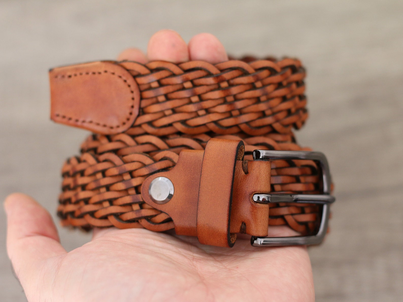 Best Leather Braided Belt Women's Genuine Braid Belt | Etsy