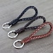 Braid Leather Keychain Handcrafted Leather Goods New Car Gift Key Fob ...