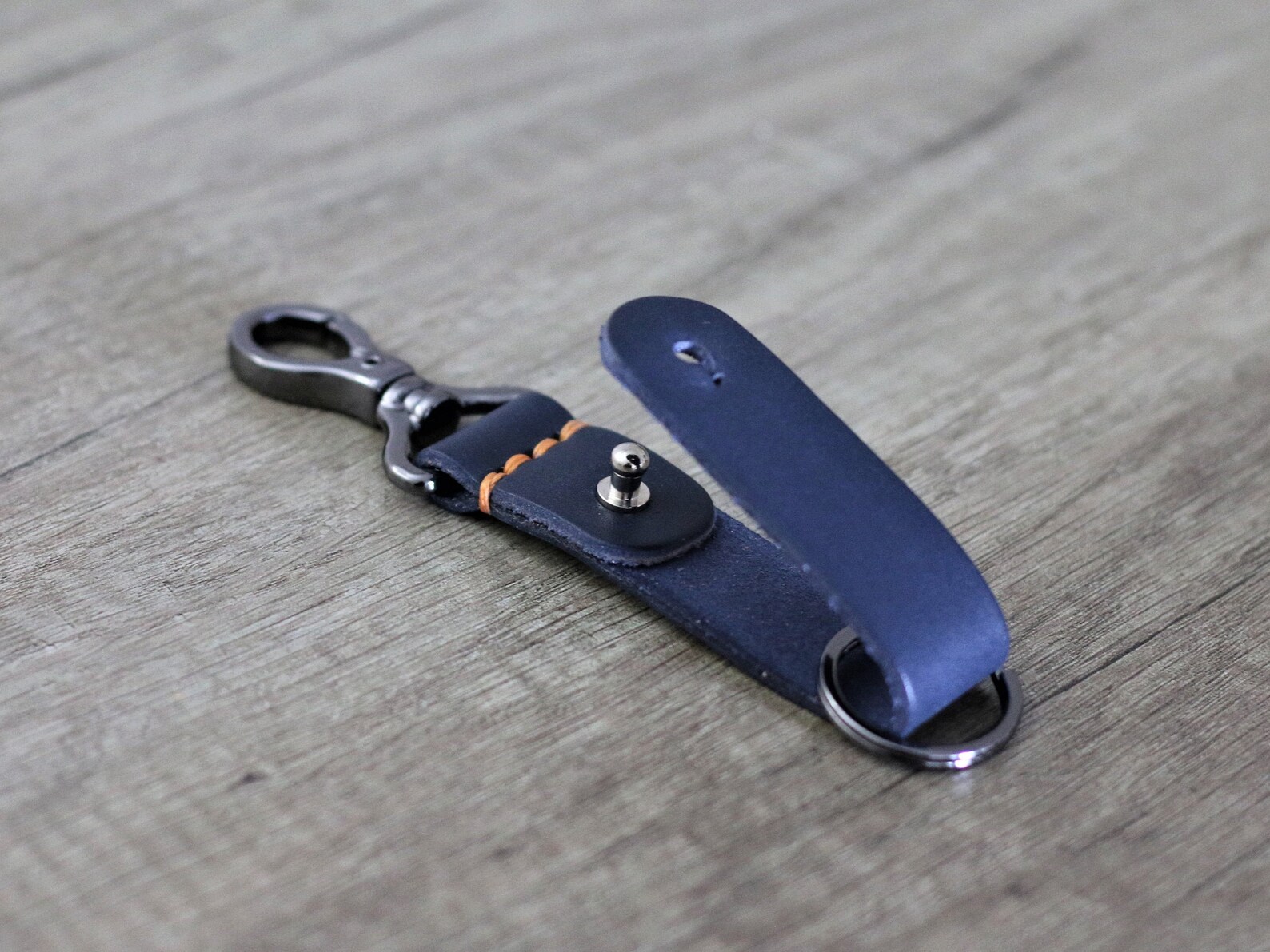 Leather Keychain, Keyring Leather Personalized Keyholder Belt Loop Key ...