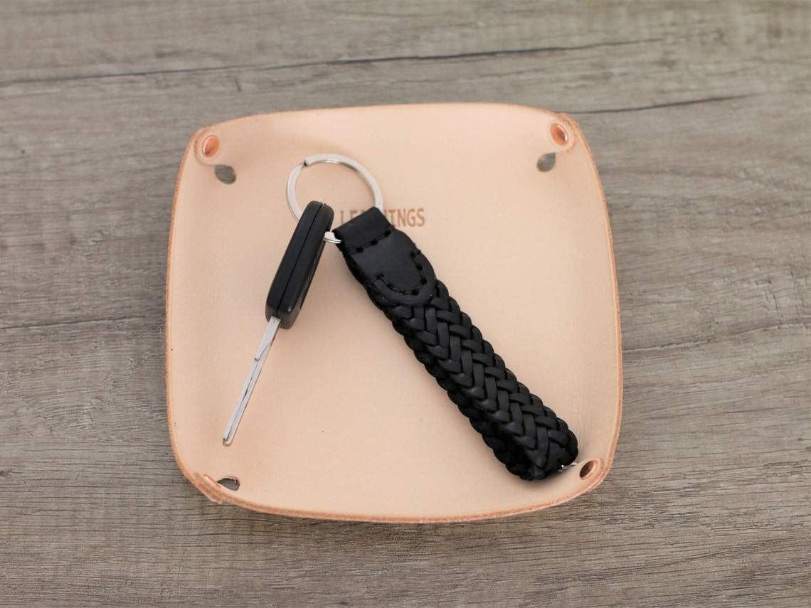 Braid Leather Keychain Handcrafted Leather Goods New Car Gift | Etsy