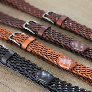 Best Leather Braided Belt, Women's Genuine Braid Belt, Personalize for ...