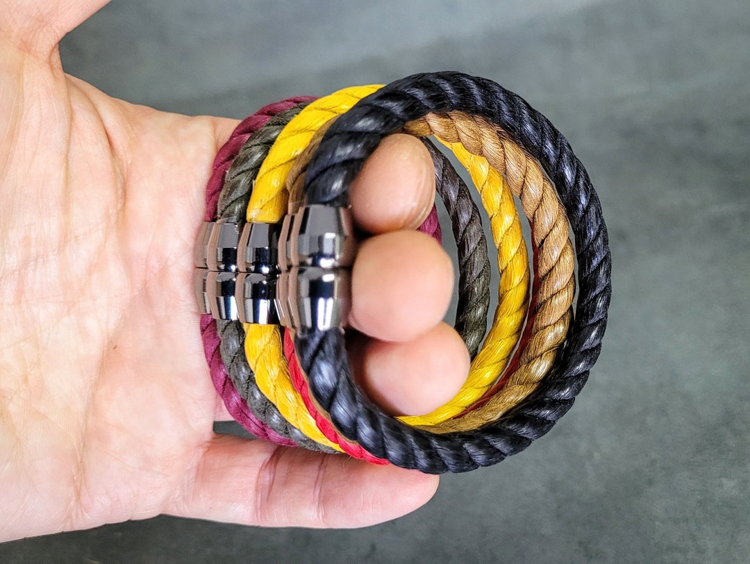 Woven Rope Braid Bracelet Waxed Thread Unisex Handmade Birthday Gift ...