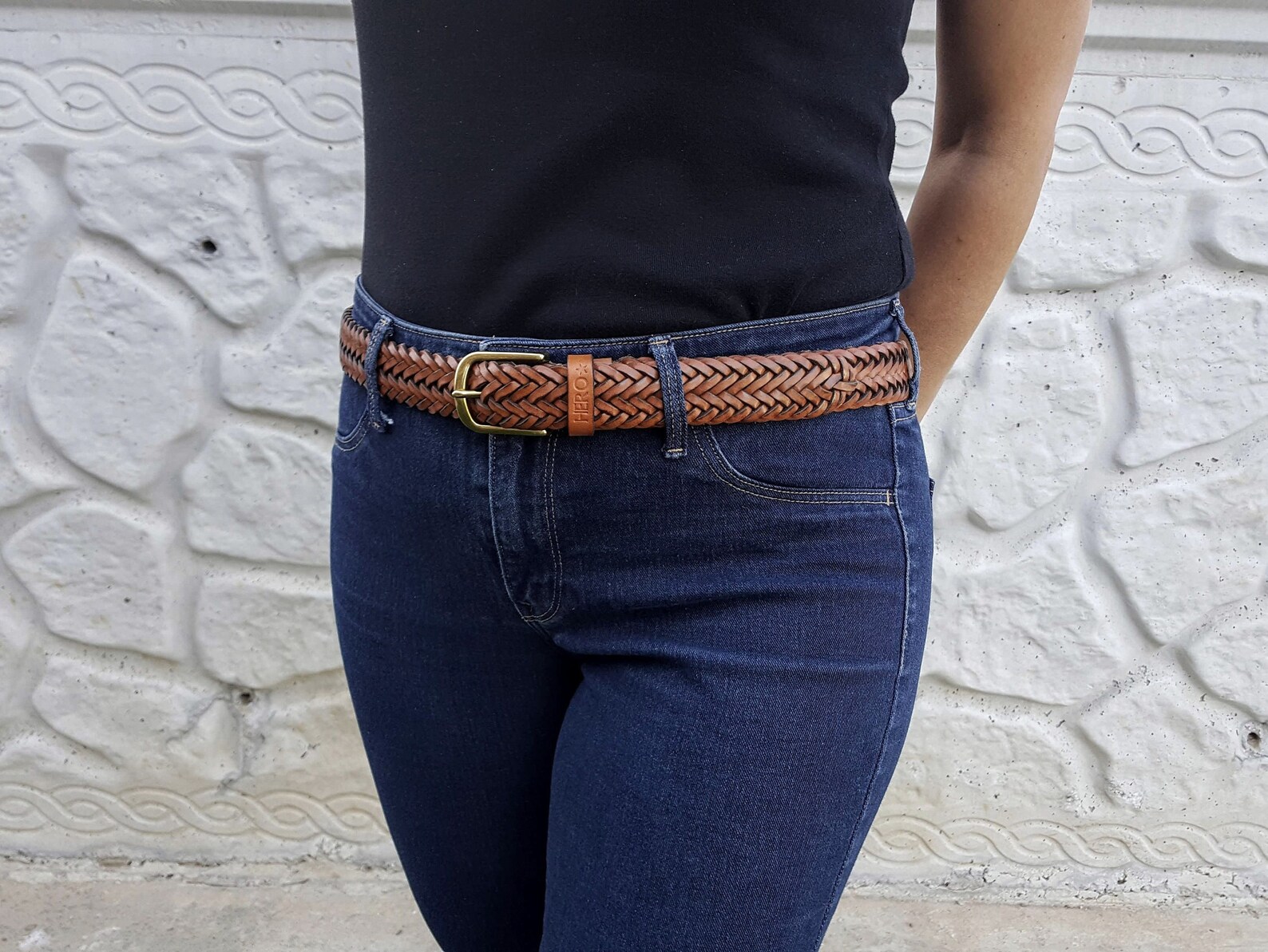 Multicolor Braid Leather Belt Gift for Women Men, Personalized Leather ...