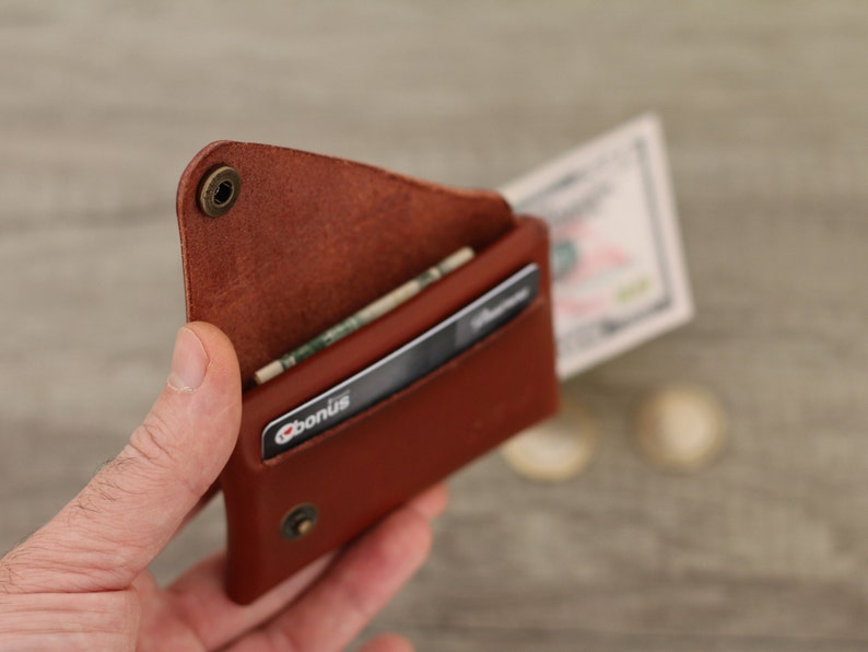 Personalized leather wallet Multi pocket Flap fold wallet | Etsy