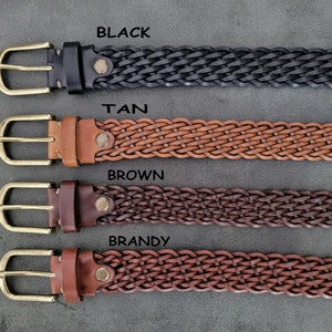 Best Leather Braided Belt, Women's Genuine Braid Belt, Personalize for ...