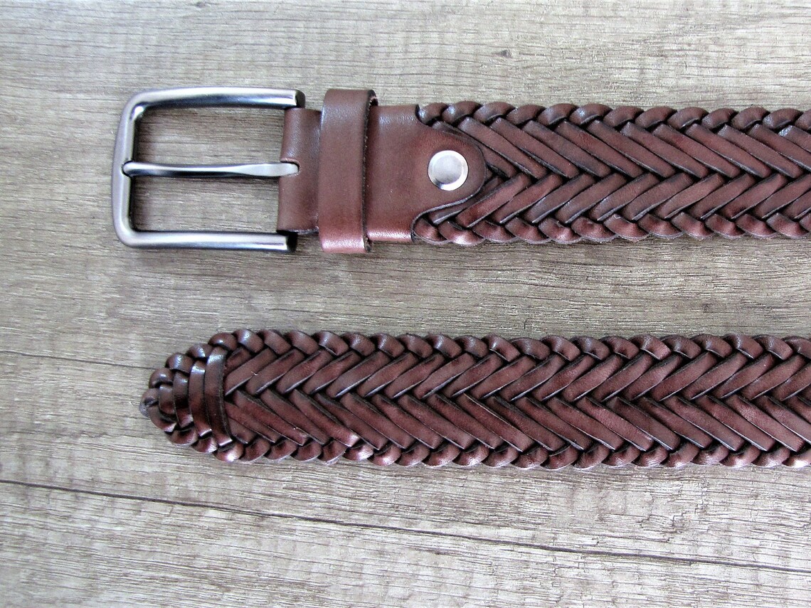 Personalized Hand Braid Leather Belt Braided Belt Handcrafted - Etsy