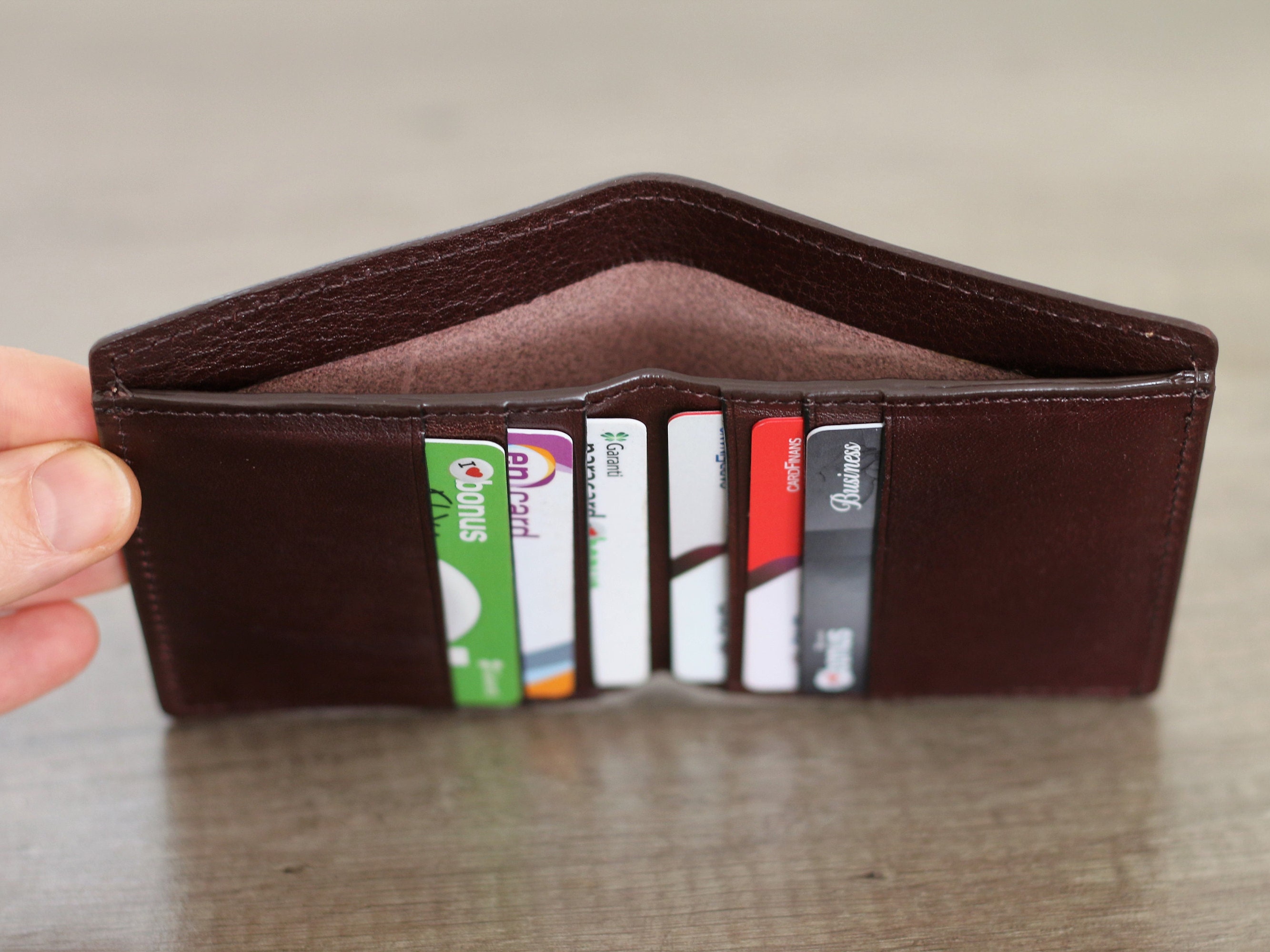 Leather Wallet Personalised Gifts for Boyfriend, Handcrafted Tree Print ...