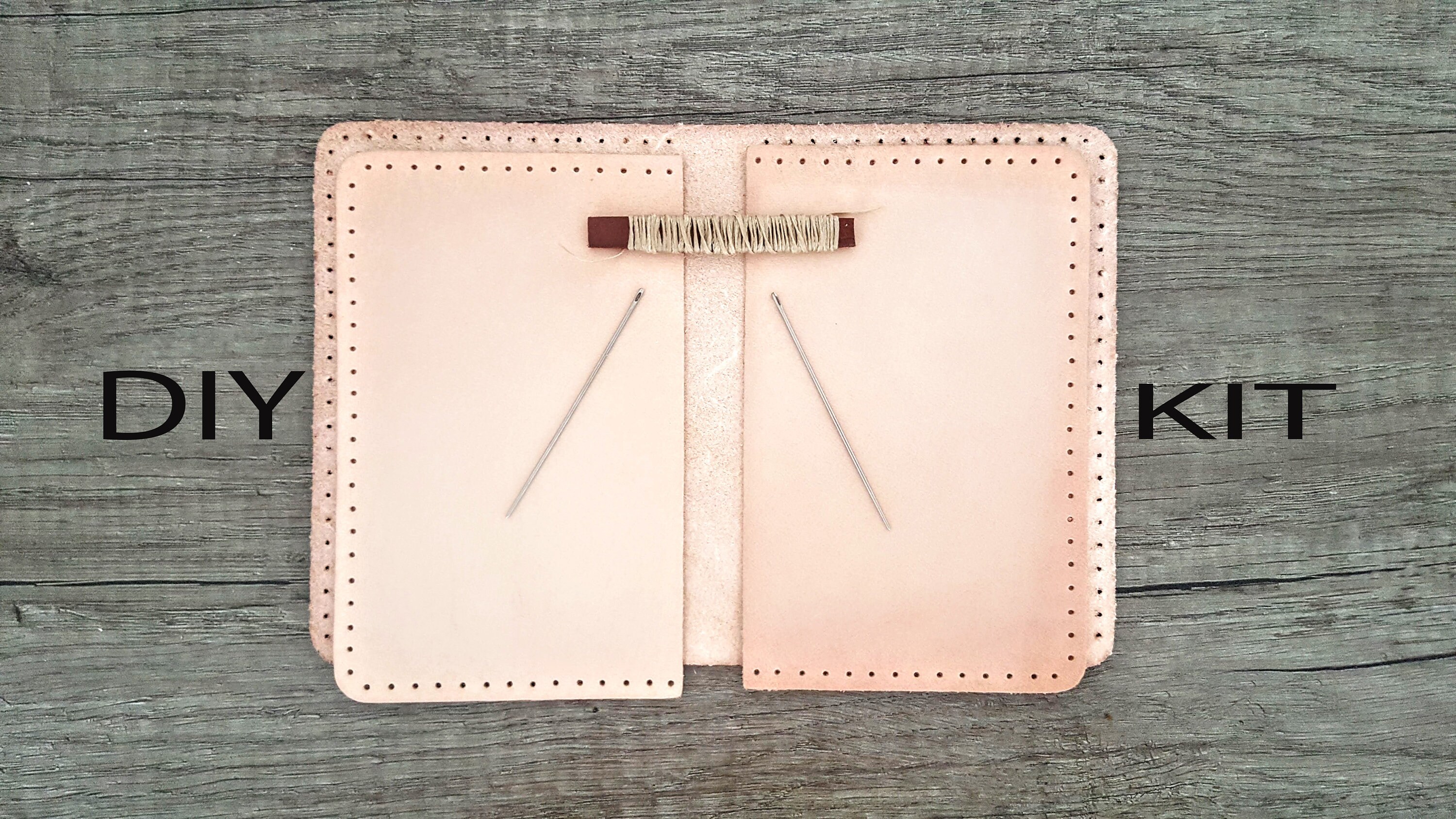 Leather passport cover craft kit make your self pocket journal | Etsy