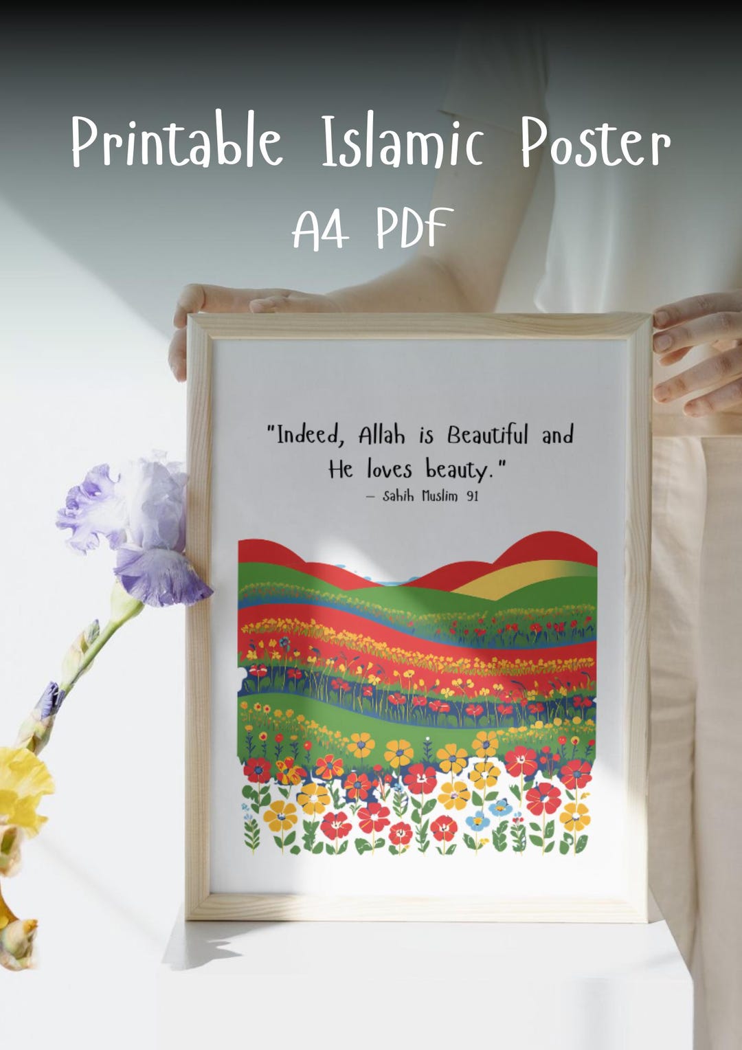 Allah Loves Beauty Poster Islamic Poster Hadith Printable Muslim Home ...