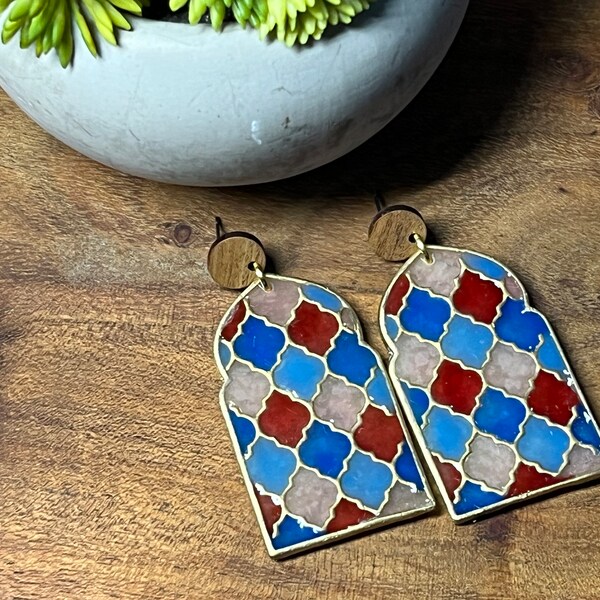 Stained Glass Church Window Earrings - Etsy