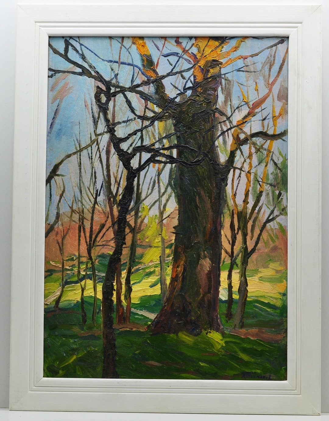 Original Oil Painting Vintage, One of a Kind Art Oil. Oil Painting Landscape, Ukrainian Artist ...