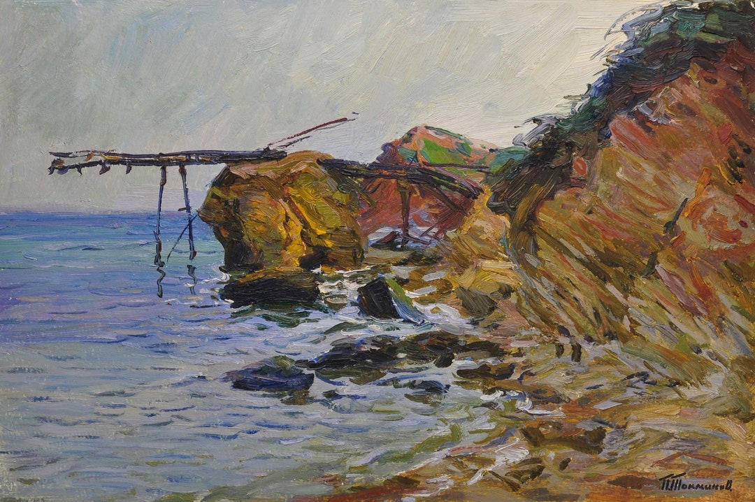 Original Oil Painting Vintage, One of a Kind Art Oil. Oil Painting Landscape, Ukrainian Artist ...