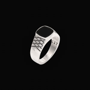 Men Onyx Rings/ Squircle Onyx Ring/ Black Onyx Signet/ Silver Onyx Men ...