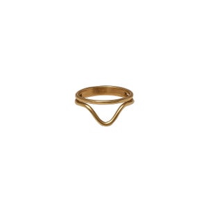 V Brass Ring/ Triangle Brass Ring/ Women's Brass Ring/ Geometric Brass ...