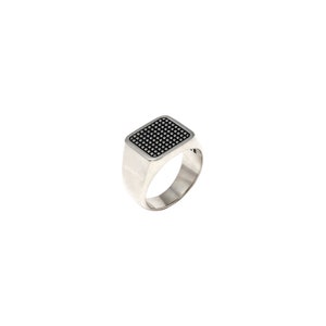 Square Rings Men/ Silver Square Signet/ Mens Square Signet Ring/ Mens ...
