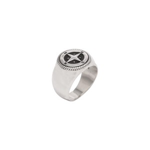 Compass Rose Signet Ring/ Compass Ring/ Mens Compass Ring/ Compass ...