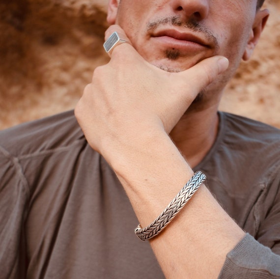 Silver Snake Bracelets For Men