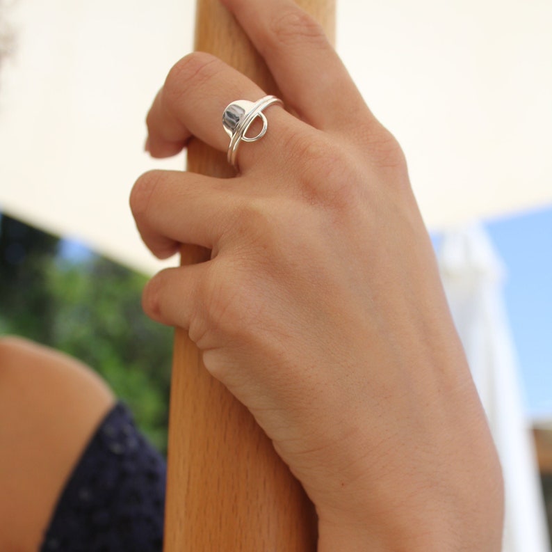 Oval Silver Ring/ Minimal Ring/ Women Silver Ring/ Silver Rings for ...
