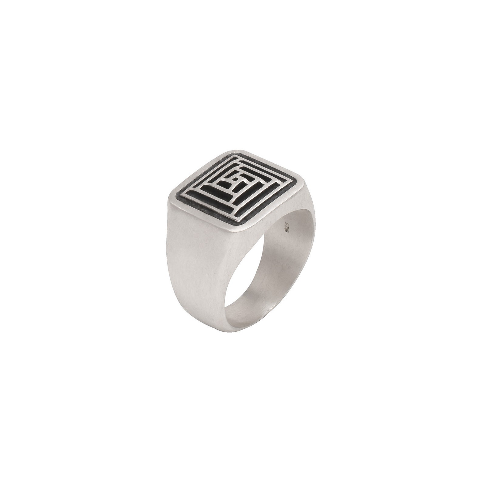 Mens Square Ring/ Men Silver Ring/ Signet Ring Men/ Silver Men Signet ...