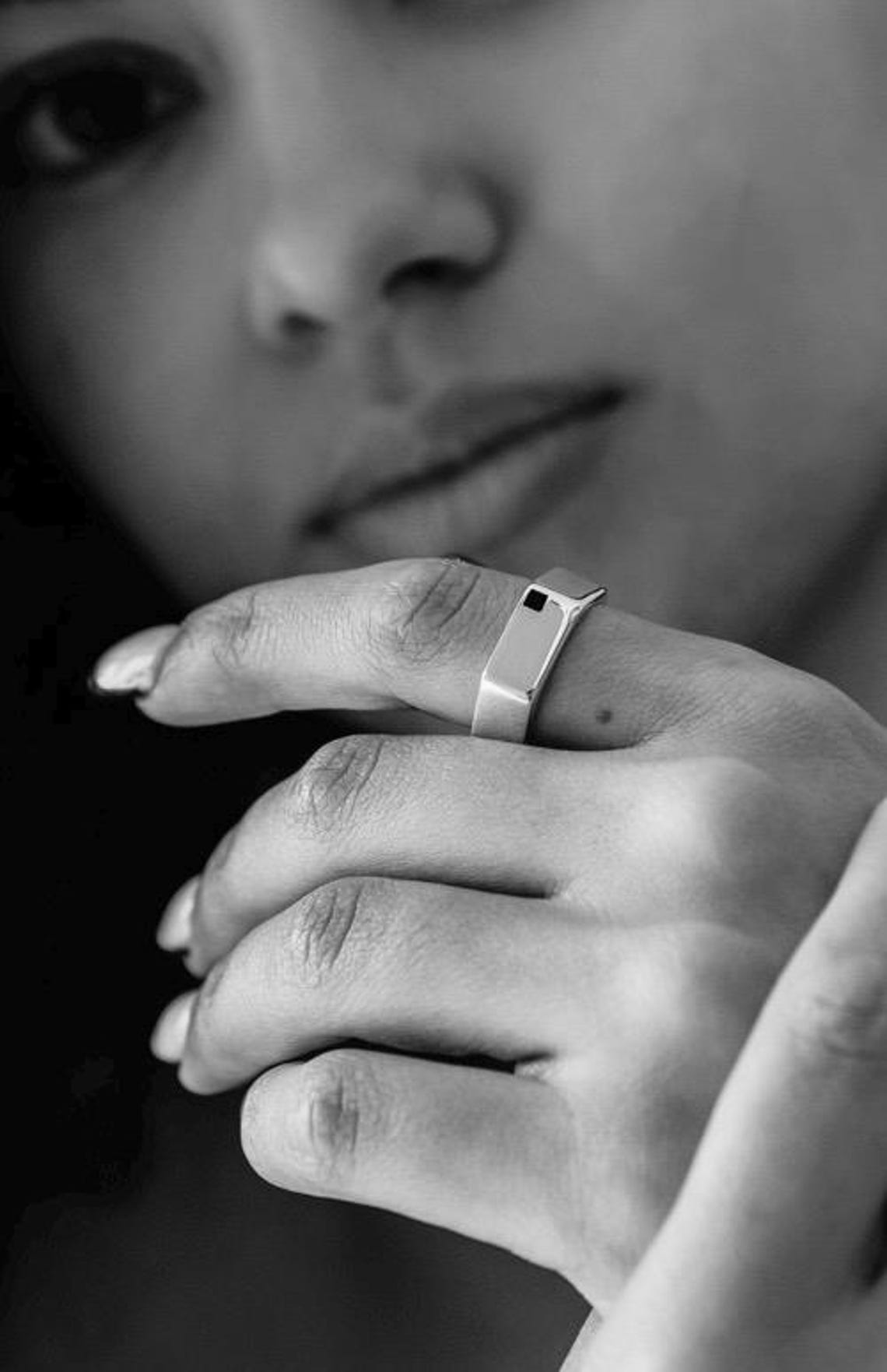 Nut Ring Silver/ Band Nut Ring/ Nut Silver Ring Women/ Nut Onyx Silver ...