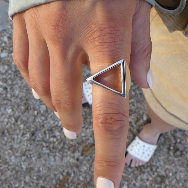 Triangle Ring - Etsy UK