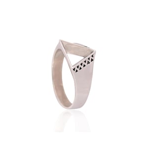 Mens Triangle Ring/ Triangle Ring Men/ Triangle Silver Ring/ Chunky ...