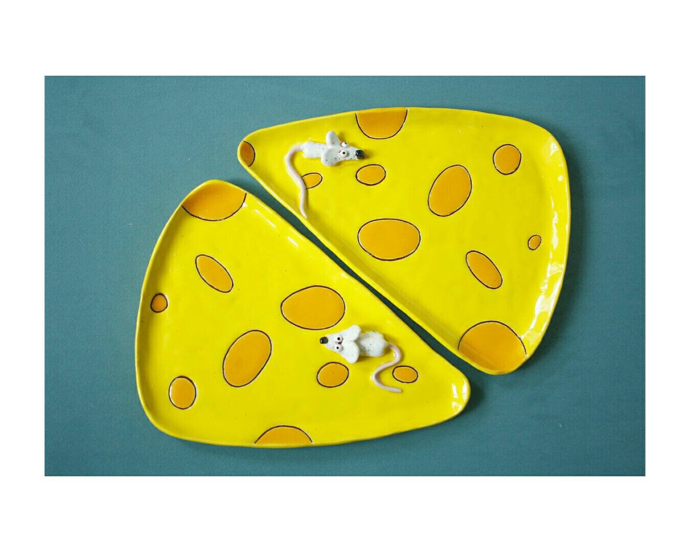 Ceramic Cheese Yellow Plates Serving Platter Cheese Board - Etsy