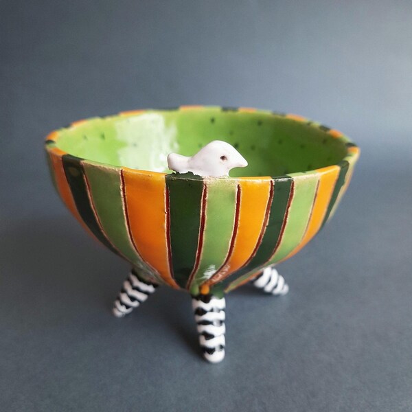 Ceramic Bird Bowl - Etsy