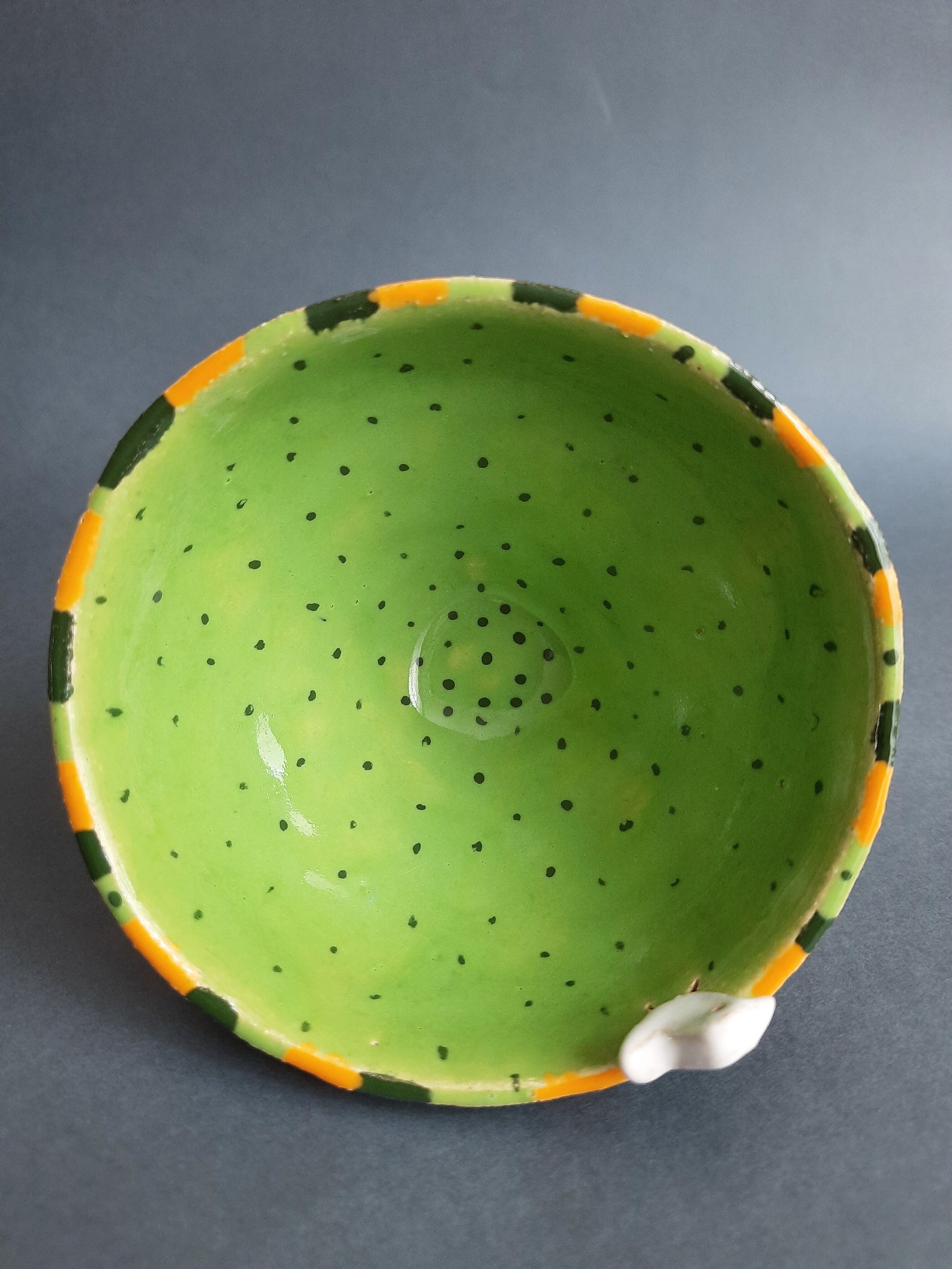 Green Bowl With Bird on Legs Serving Plate Ice Cream Bowl - Etsy