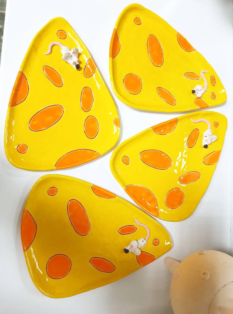 Ceramic Cheese Yellow Plates, Serving Platter, Cheese Board - Etsy