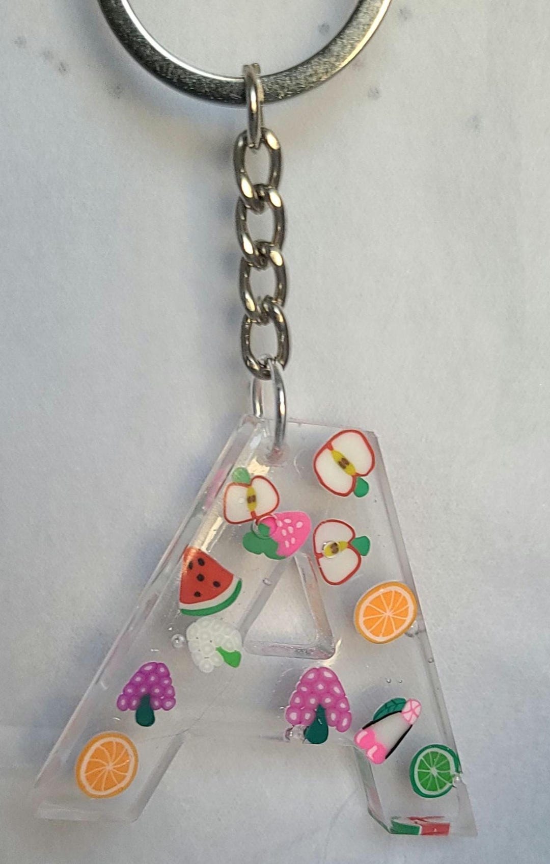 A-Z Alphabet Keychains. *all Miscellaneous Confetti Inside the Letter ...