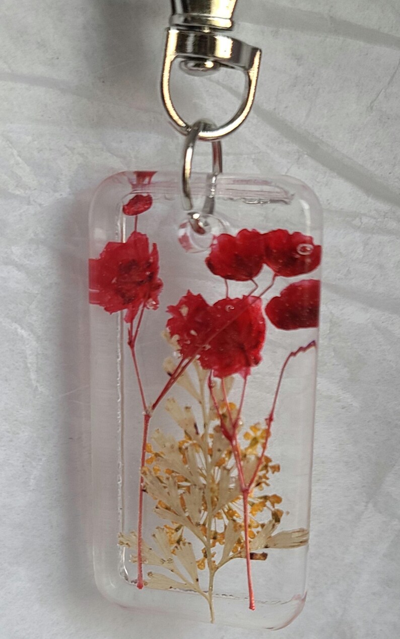 Dried Flower Keychain - Etsy