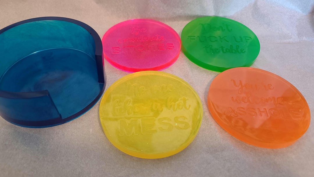 Offensive Coaster Set: Adult Humor, Unique Design, USA Made - Etsy