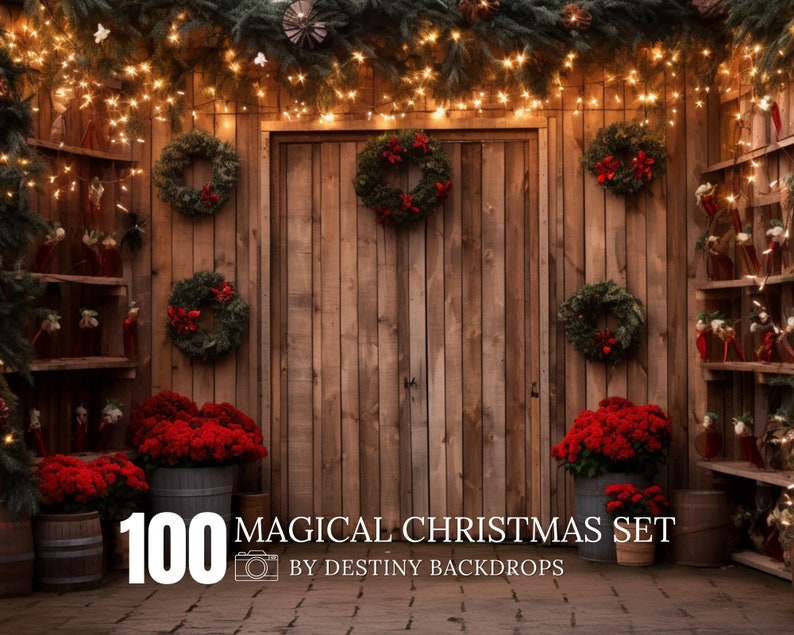 100 Christmas Backdrops Digital Background Massive Christmas - Etsy ...