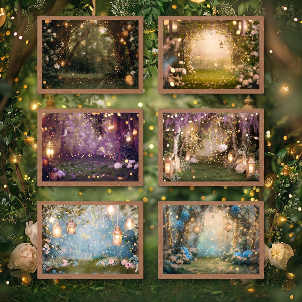 Enchanted Garden Digital Backdrop Magical Background Children ...