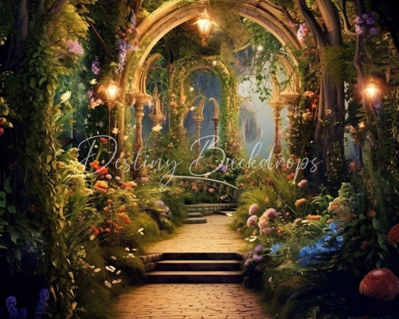 Fantasy Garden Path Backdrop Forest Fantasy Path Backdrop Fine Texture ...