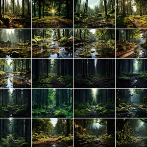 100 Deep Forest Digital Background Creative Composite Wild Forest ...