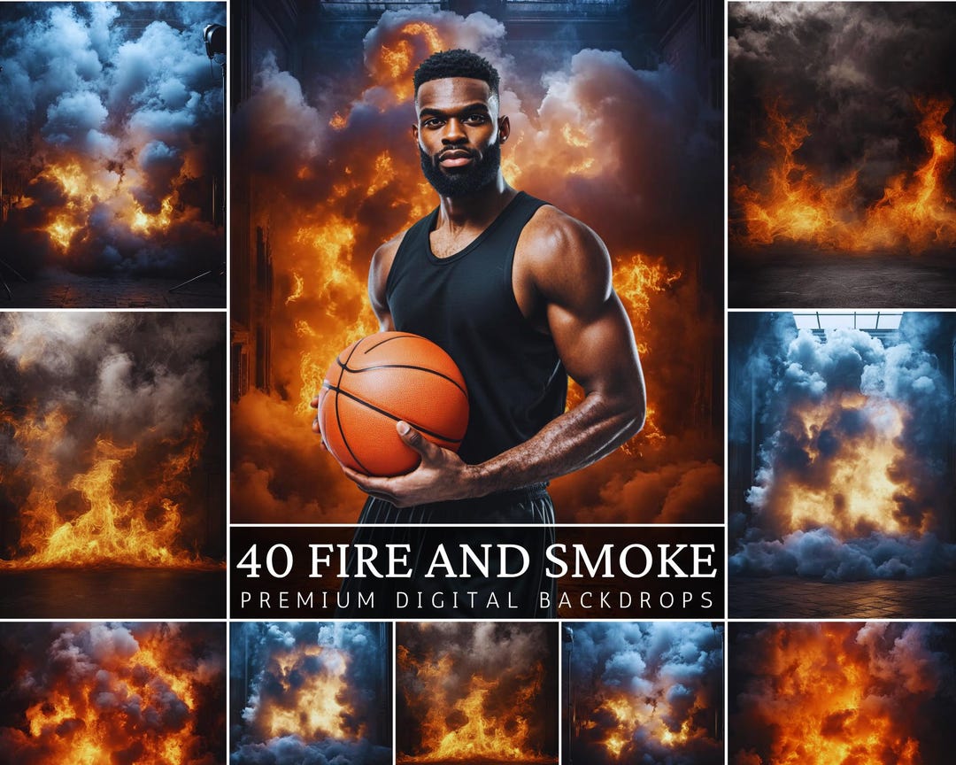 40 Fire and Smoke Digital Backdrops for Composite Photography ...