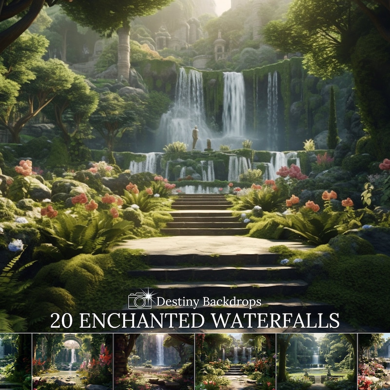 Waterfall Overlay - Etsy