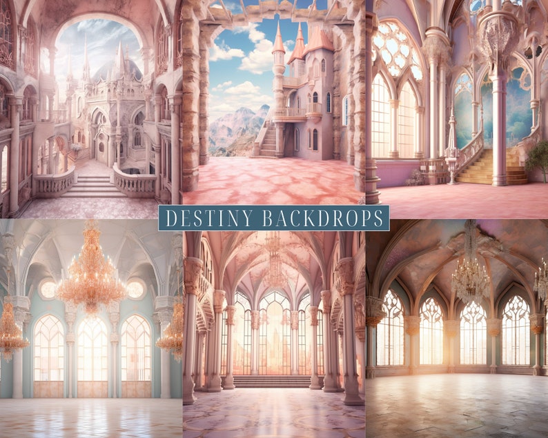 Princess Castle Backdrop Magic Fairytale Background Portrait Studio ...