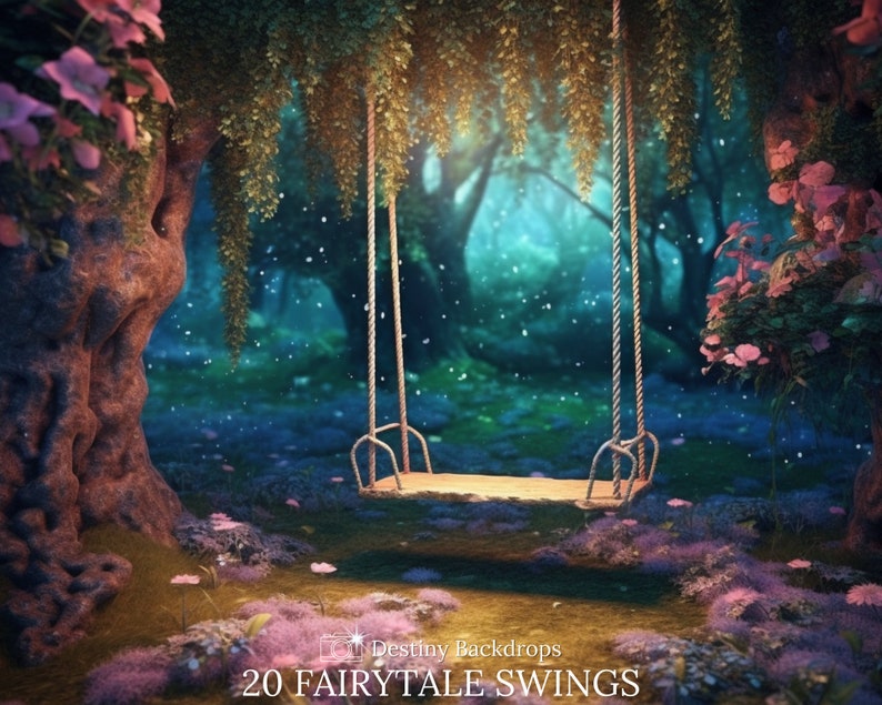 20 Fairytale Swing Digital Backdrops Bundle Enchanting Medieval ...