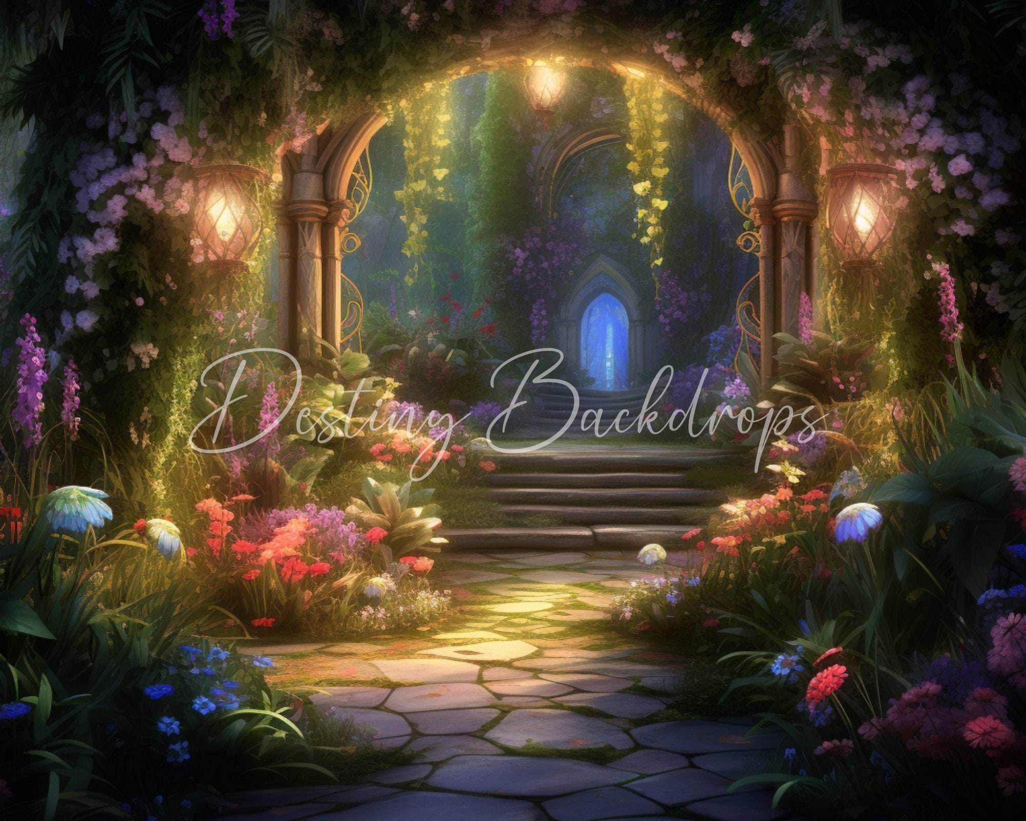 Fairytale Garden Path Backdrop Fairytale Forest Path Backdrop - Etsy