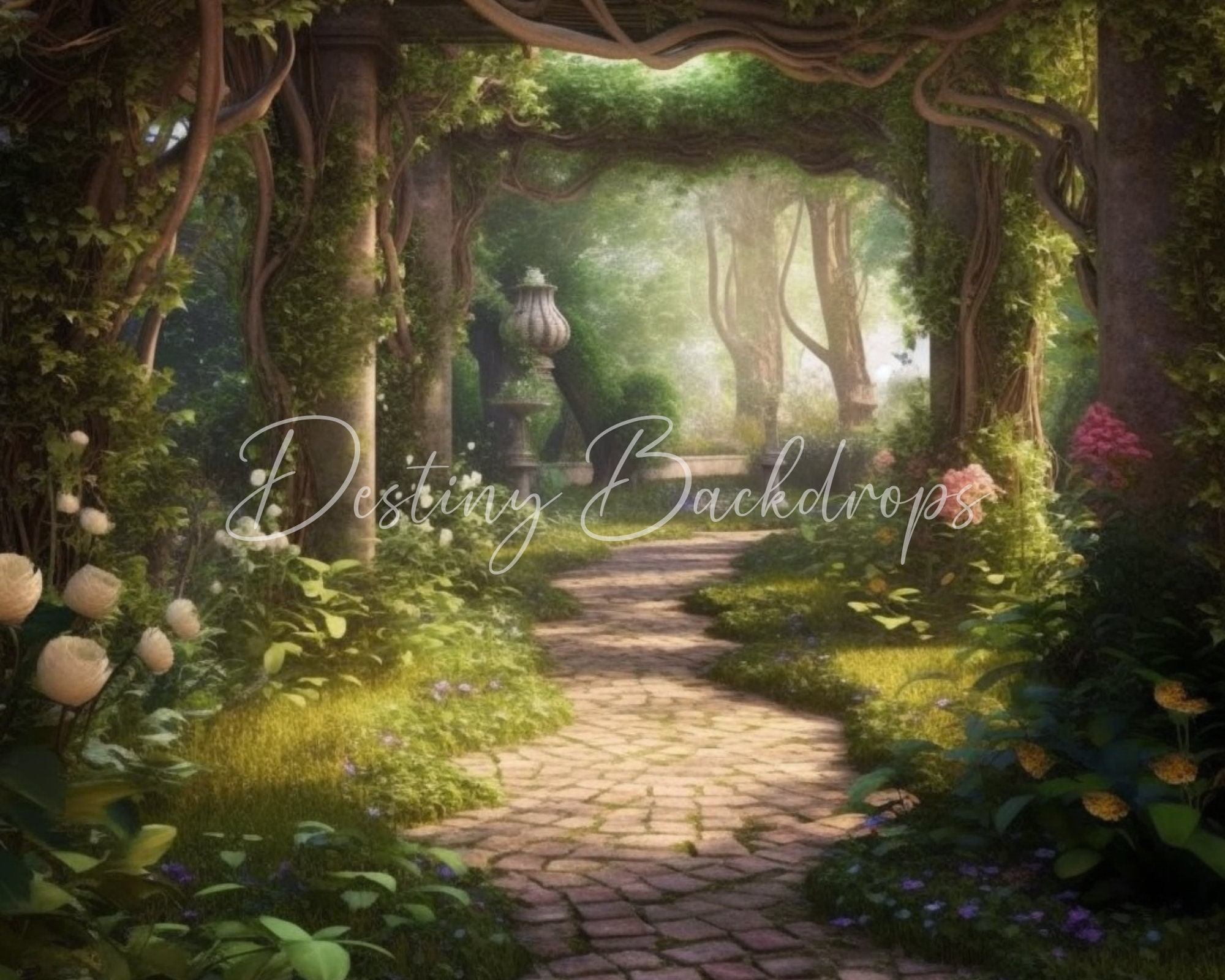 Fantasy Garden Path Backdrop Forest Fantasy Path Backdrop Fine Texture ...