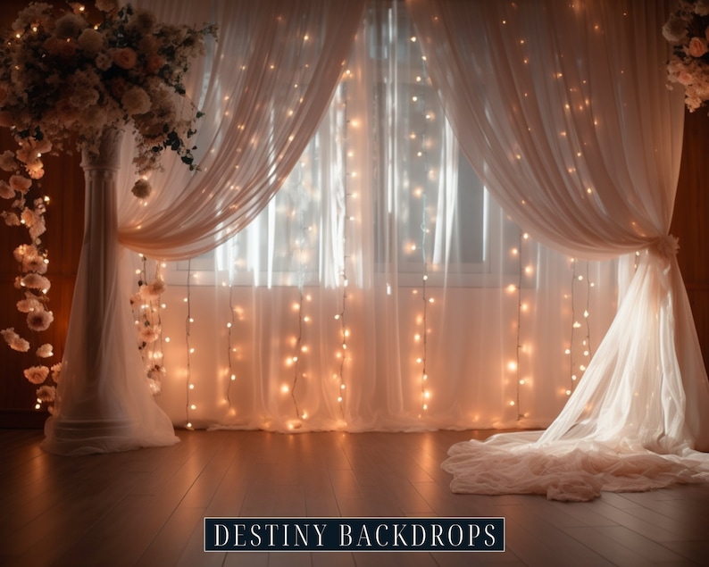 Fantasy Fairy Lights Backdrop Fine Art Fairy Light Curtain Backdrop ...